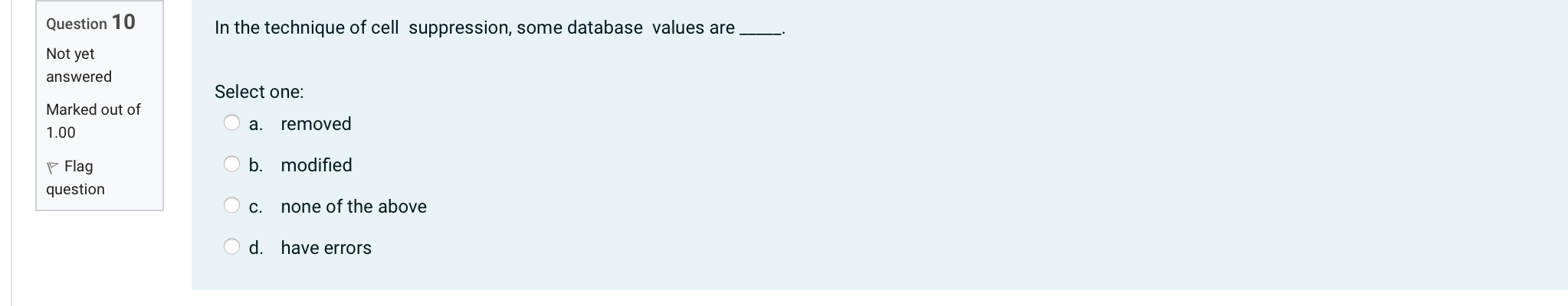 Solved Question 1 A technique for improving privacy of | Chegg.com
