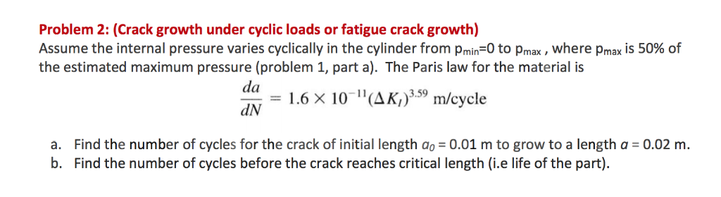 Solved Pmax is 800 MPa Assume the internal pressure | Chegg.com