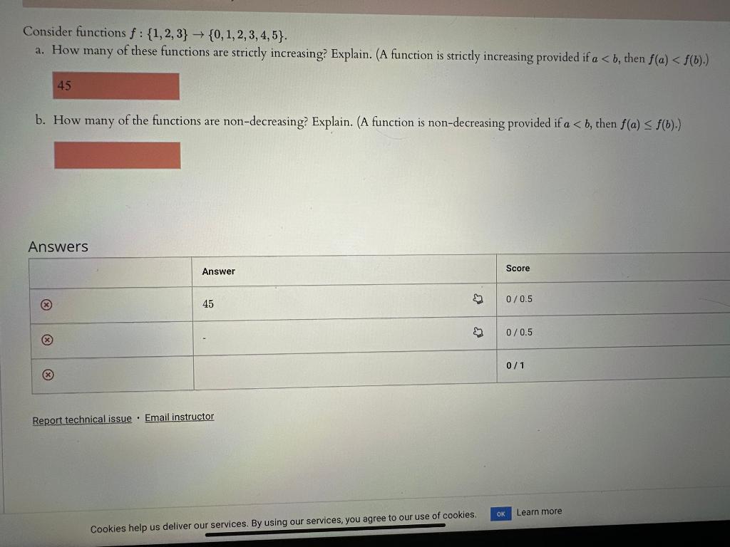 Solved Consider functions f:{1,2,3}→{0,1,2,3,4,5} a. How | Chegg.com