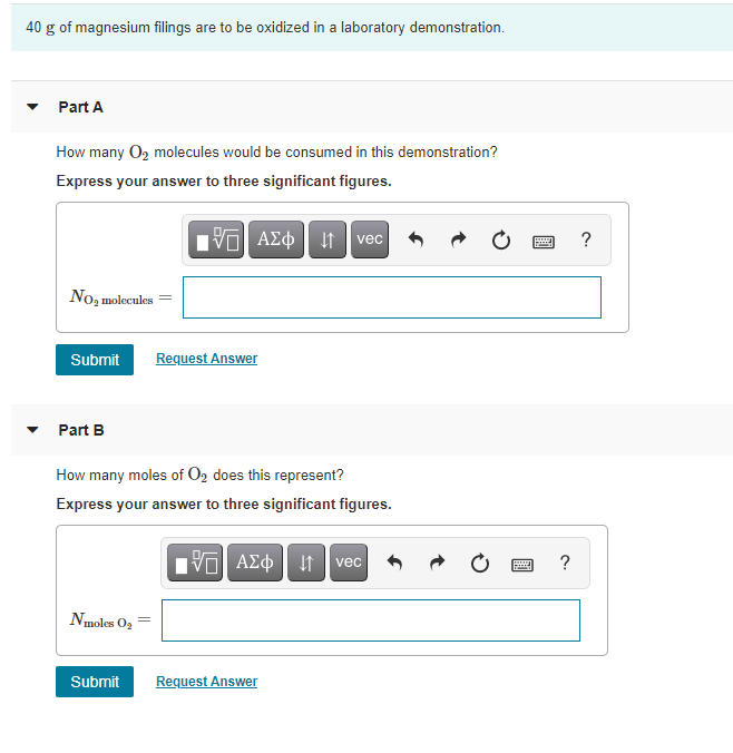 Solved 40 g of magnesium filings are to be oxidized in a | Chegg.com
