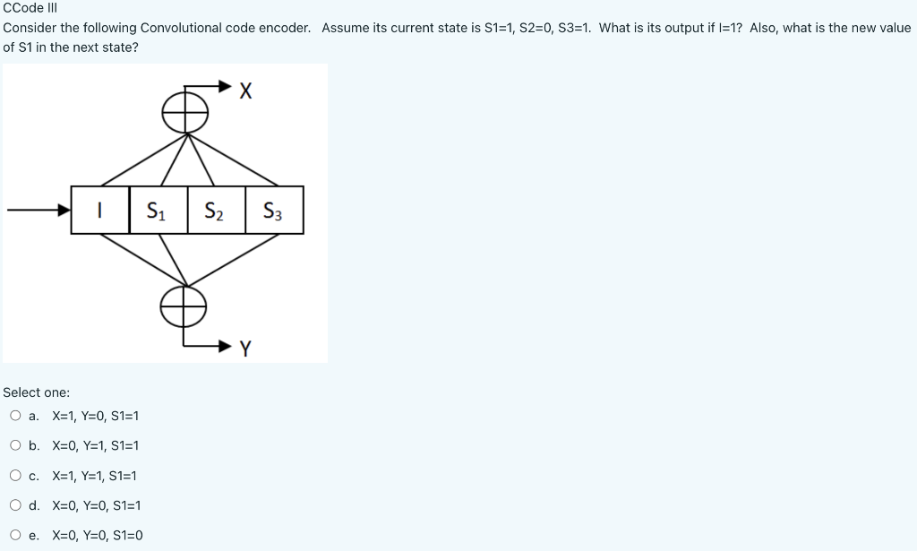 Solved CCode III Consider the following Convolutional code | Chegg.com Solved CCode III Consider the following Convolutional code | Chegg.com