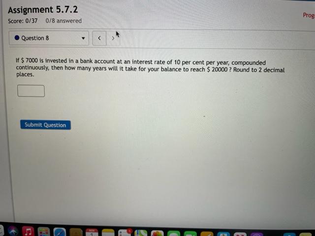 Solved Assignment 5.7.2 Score: 0/37 0/8 answered Prog | Chegg.com