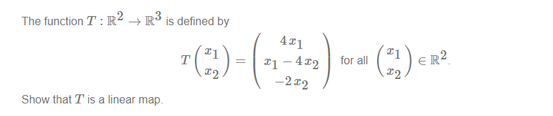 Solved The function T: R2 + R3 is defined by 431 T 21 ( 11 | Chegg.com