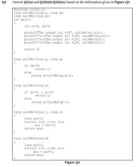 Solved Answer Q1(a) and Q1(b)(i)-Q1(b)(x) based on the | Chegg.com