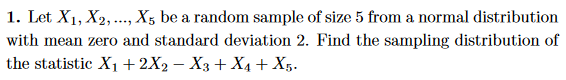 Solved Let x1,x2,dots,x5 ﻿be a random sample of size 5 ﻿from | Chegg.com