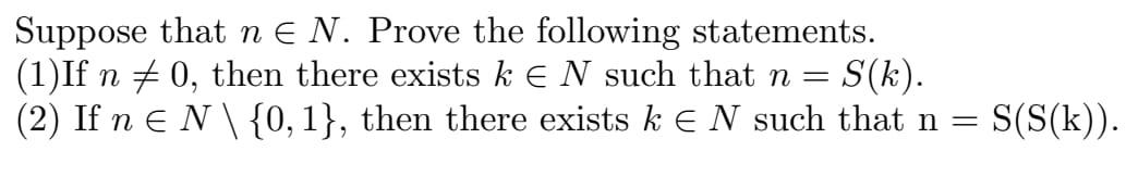 Suppose that n∈N. Prove the following statements. | Chegg.com