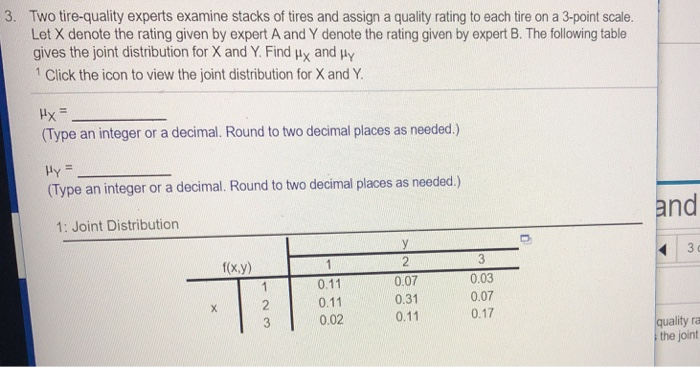 Solved 3. Two tire-quality experts examine stacks of tires | Chegg.com