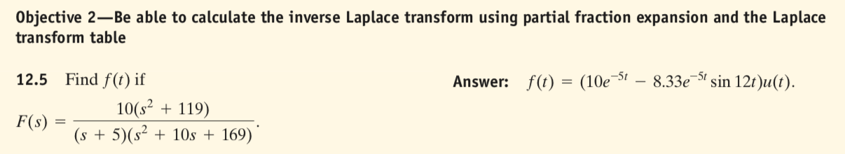 Solved Objective 2—Be able to calculate the inverse Laplace | Chegg.com