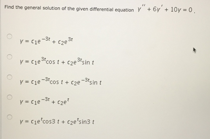 Solved Find the general solution of the given differential | Chegg.com