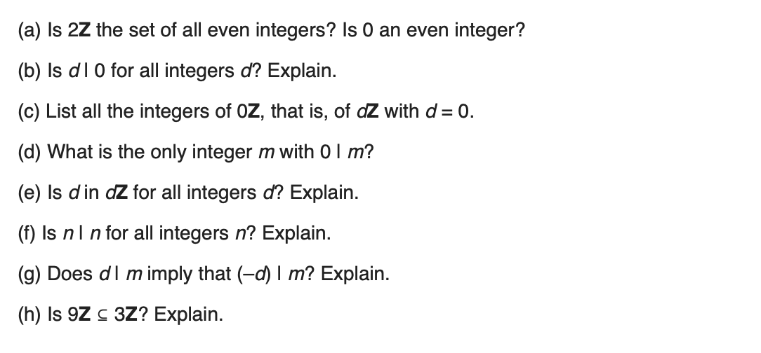 Solved (a) Is 27 the set of all even integers? Is O an even | Chegg.com