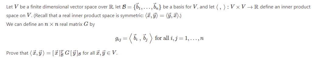 Solved Let V be a finite dimensional vector space over R let | Chegg.com