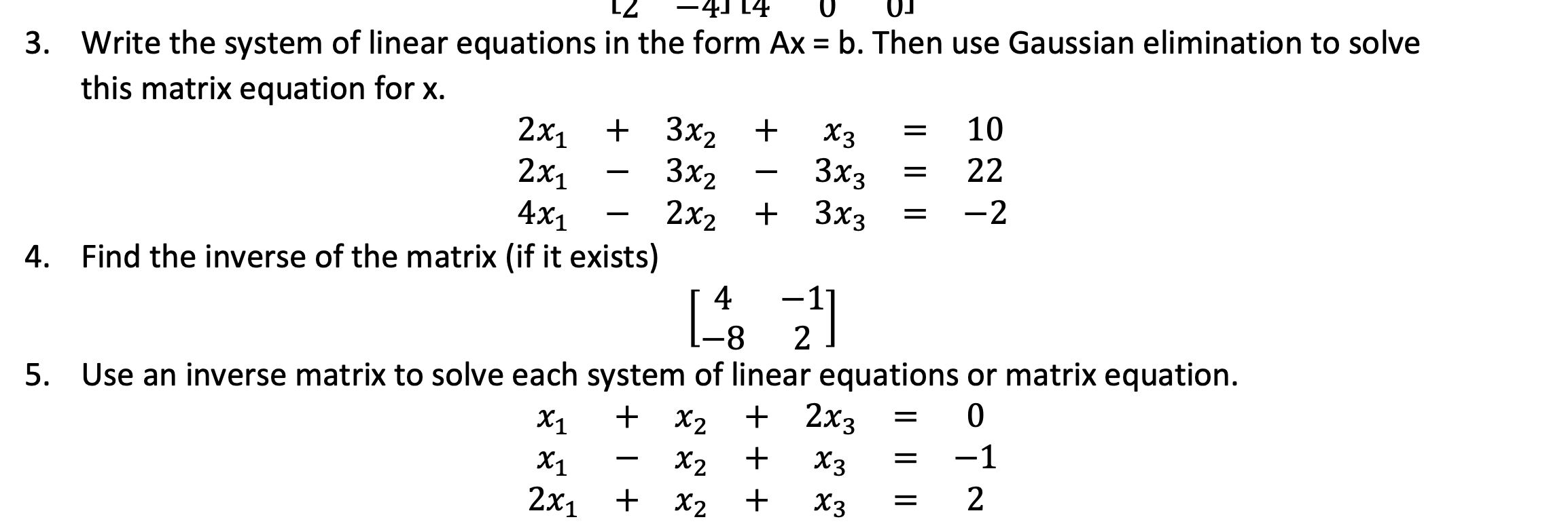 Solved 3. Write the system of linear equations in the form | Chegg.com