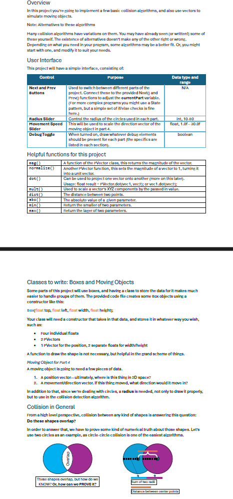 Solved Circle to Box CollisionCircles are pretty | Chegg.com