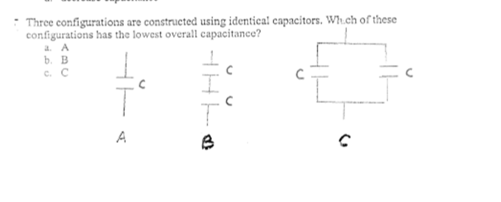 Solved - Three configurations are constructed using | Chegg.com