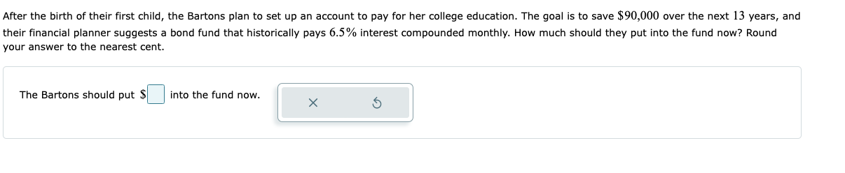 Solved After the birth of their first child, the Bartons | Chegg.com