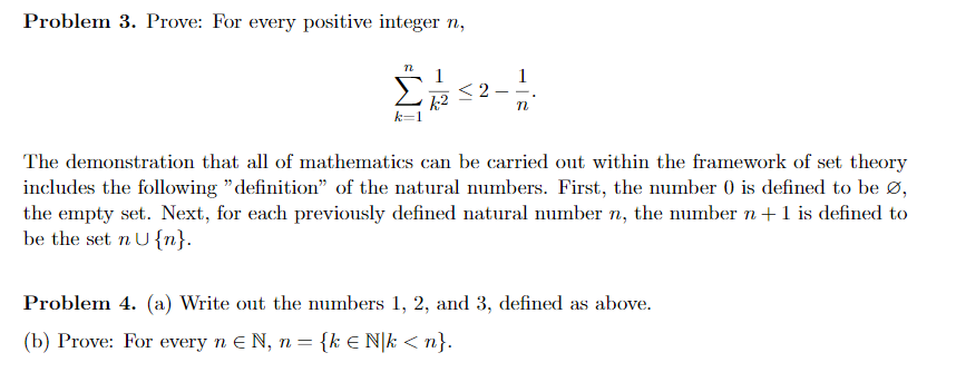 Solved Problem 3. Prove: For every positive integer n, n 1 1 | Chegg.com