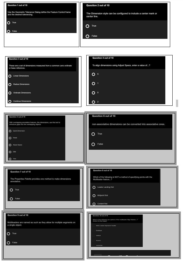 Solved Autodesk Autocad 2d Drafting Dimensioning And 2030