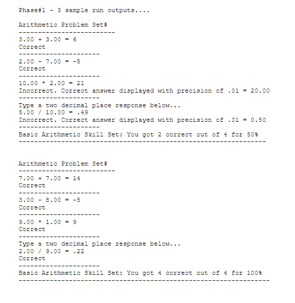 Solved Phase 1: Your main function for phase 1 must look | Chegg.com