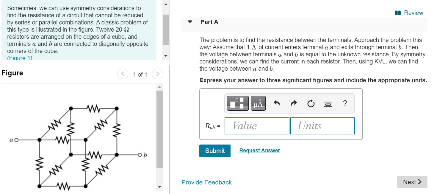 Solved A Review Part A Sometimes, we can use symmetry | Chegg.com