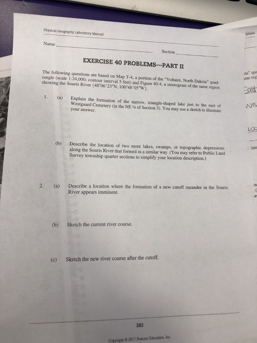 Physical Geography Laboratory Macua Name Section | Chegg.com