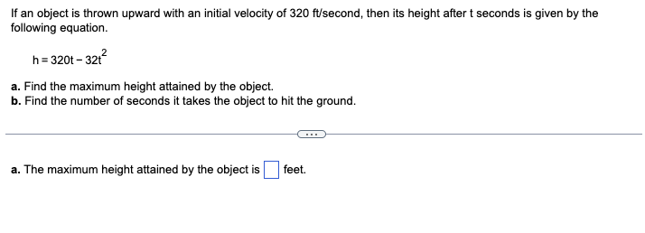 Solved If an object is thrown upward with an initial | Chegg.com