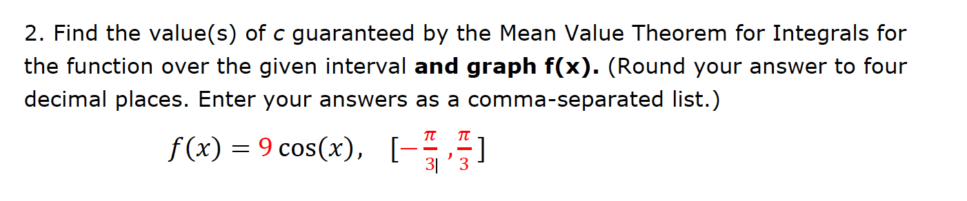 Solved Find the value(s) of c guaranteed by the Mean Value | Chegg.com