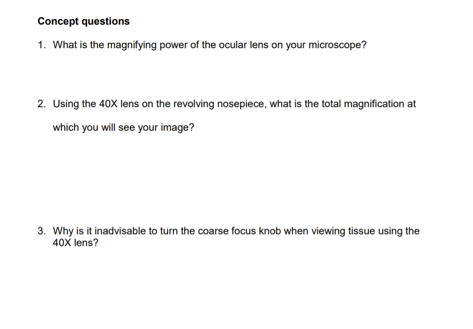 Solved Concept questions 1. What is the magnifying power of | Chegg.com