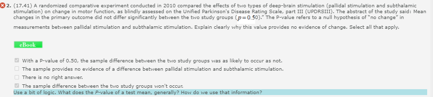 Solved 82. (17.41) A randomized comparative experiment | Chegg.com