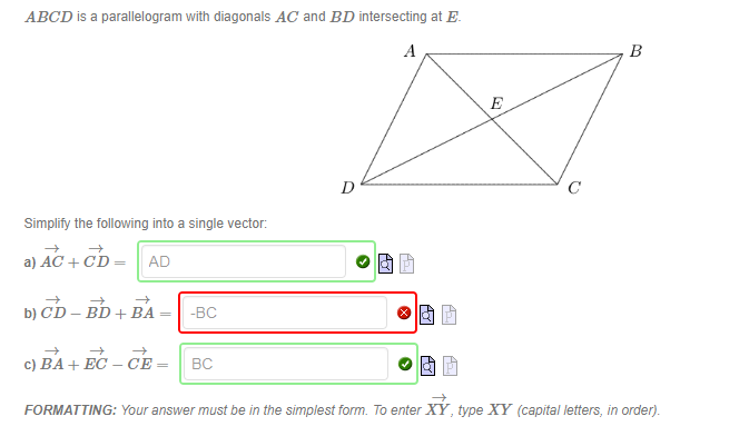 Solved ABCD is a parallelogram with diagonals AC and BD | Chegg.com