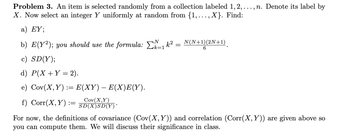 Solved Problem 3. An item is selected randomly from a | Chegg.com