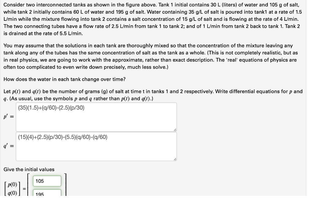 Solved Consider two interconnected tanks as shown in the | Chegg.com
