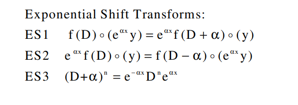 Solved Part III: Exponential Shift Transforms Solve the | Chegg.com