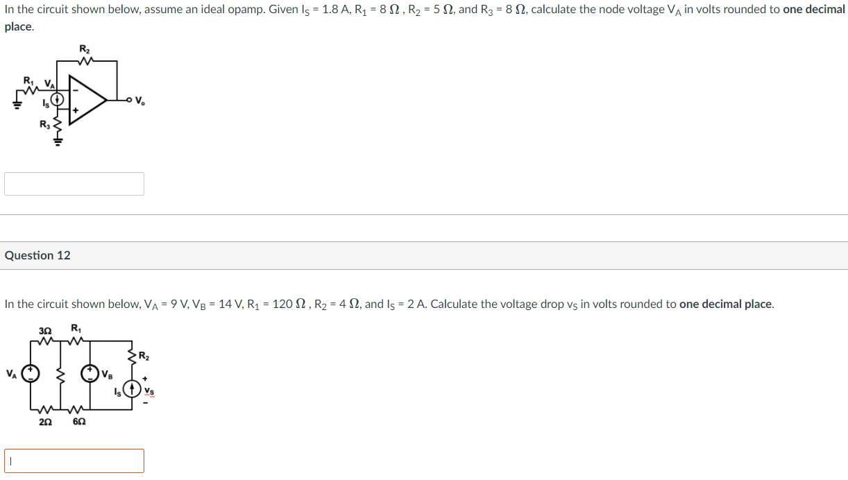 Solved In the circuit shown below, assume an ideal opamp. | Chegg.com