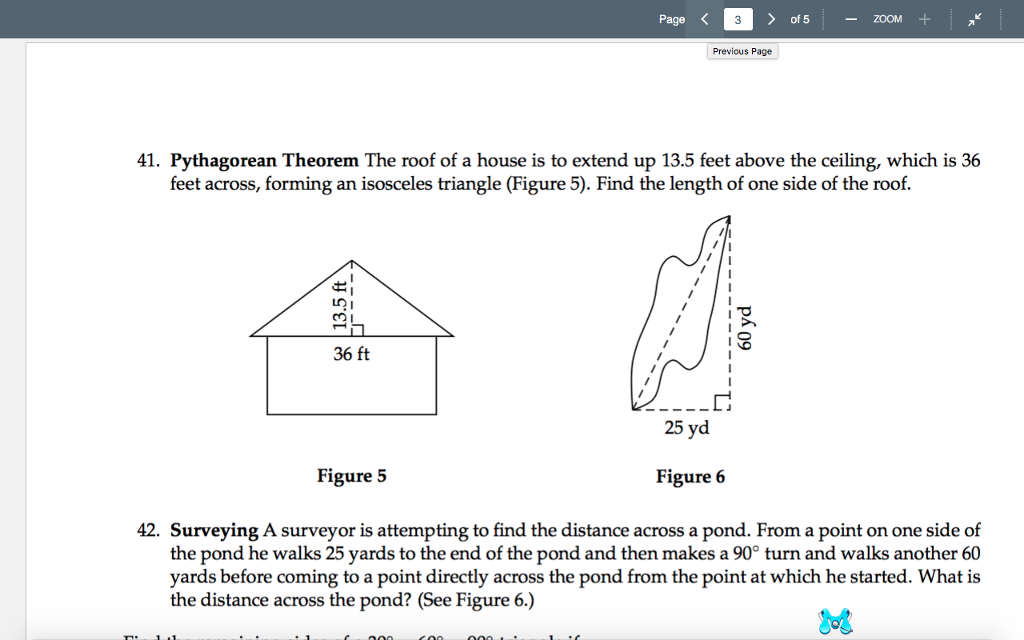 Solved 41. Pythagorean TheoremThe roof of a house is to | Chegg.com