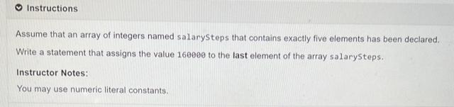 Assume That An Array Of Integers Named Salarysteps 
