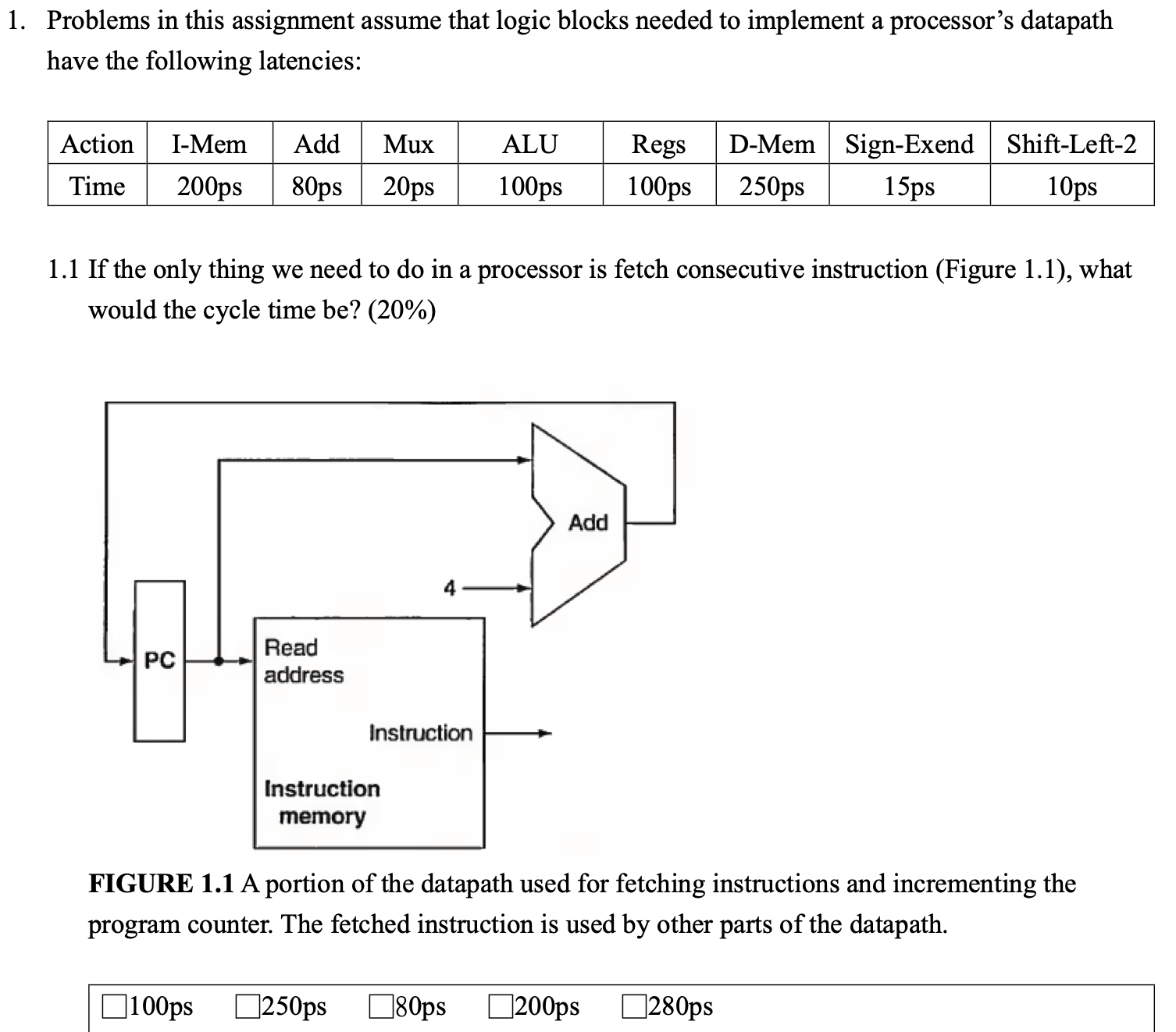 Solved Problems in this assignment assume that logic blocks | Chegg.com