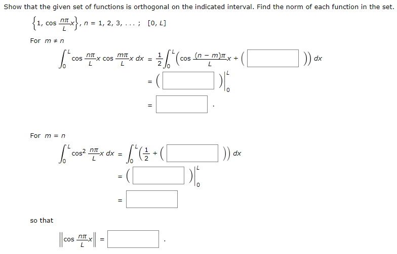 Solved Show That The Given Set Of Functions Is Orthogonal On 0385