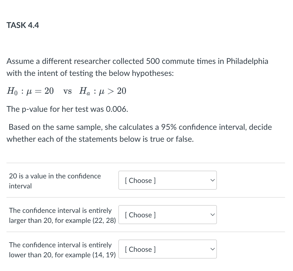 Part 4: Confidence intervals and hypothesis tests A | Chegg.com