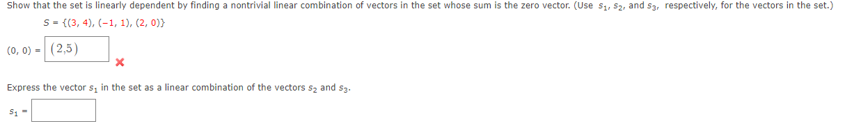 Solved Show that the set is linearly dependent by finding a | Chegg.com
