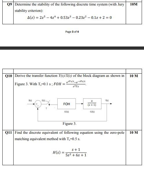 Solved 10M 09 Determine the stability of the following | Chegg.com