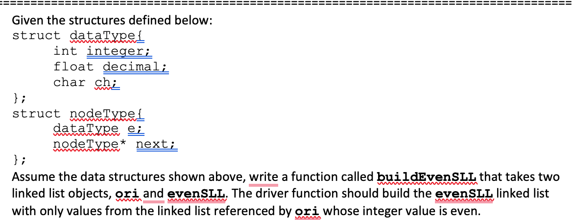 Solved Given the structures defined below: struct dataTypes | Chegg.com
