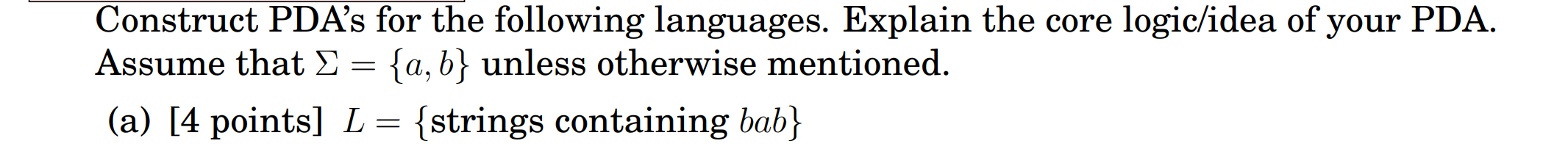 Solved Construct PDA’s for the following languages. Explain | Chegg.com