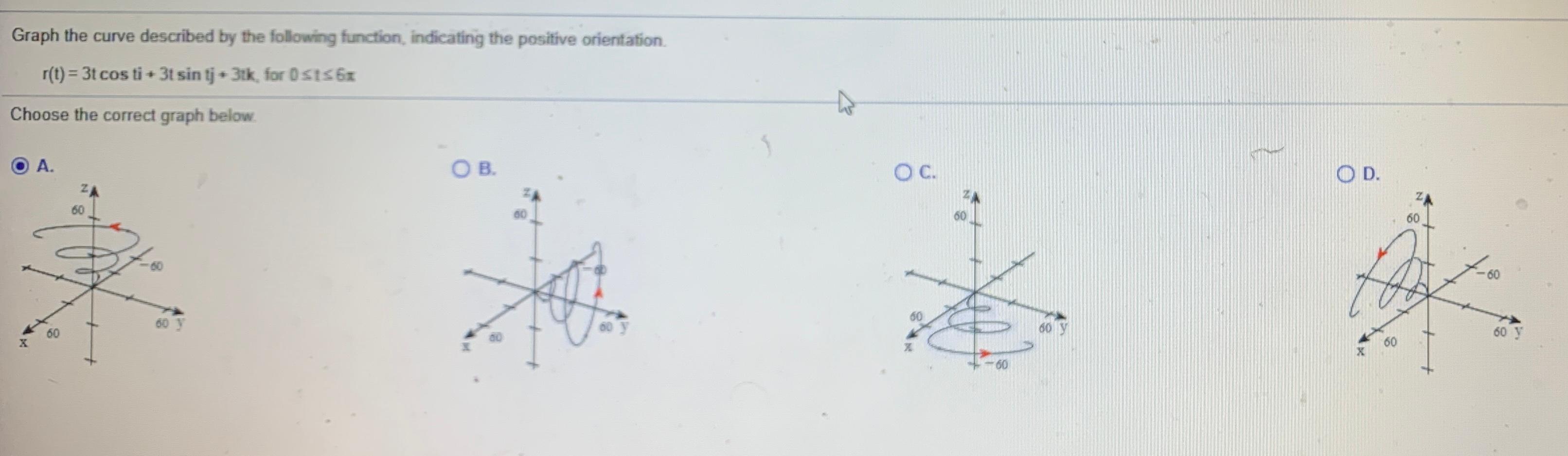 Solved Graph the curve described by the following function | Chegg.com
