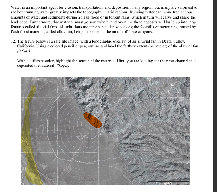 Solved Water is an important agent for erosion, | Chegg.com