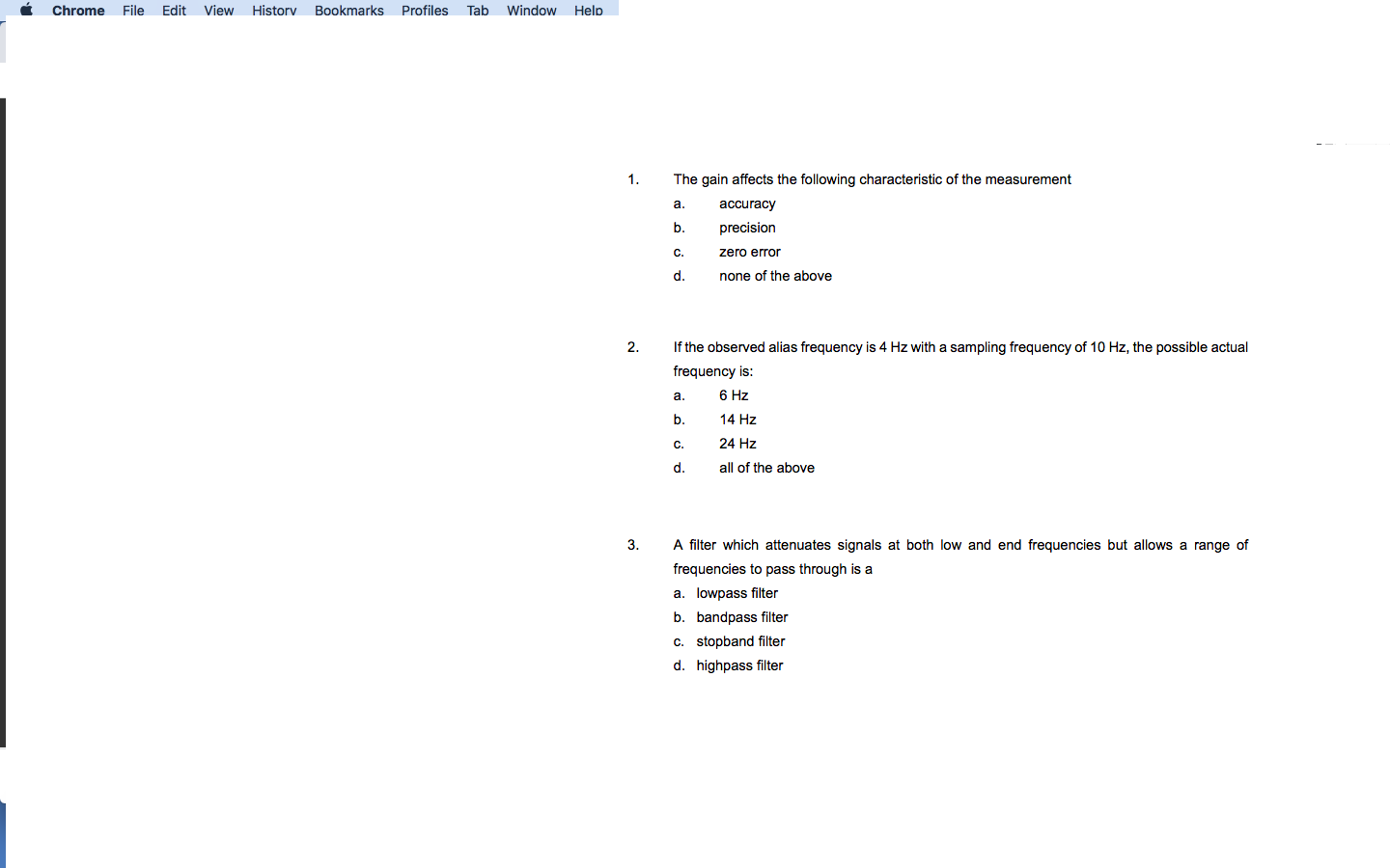Solved Chrome File Edit View History Bookmarks Profiles Tab | Chegg.com