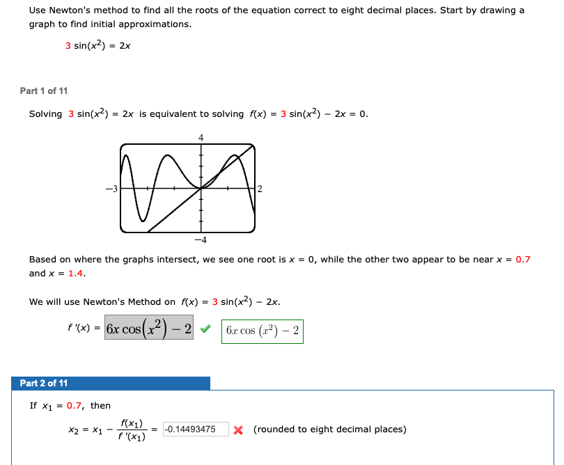 Solved Use Newtons Method To Find All The Roots Of The