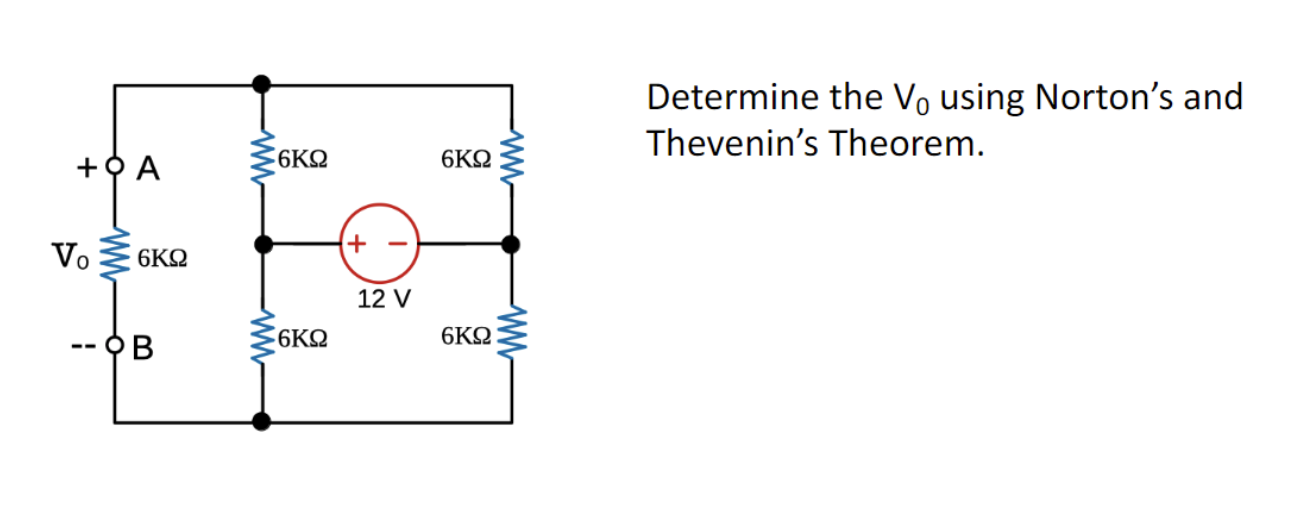 Solved Determine the V0 using Norton's and Thevenin's | Chegg.com