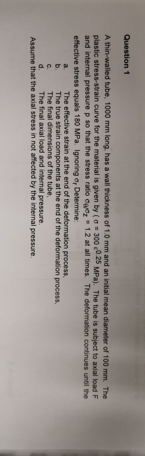 Solved Part B can be solve my using Von-Mised criterion and | Chegg.com