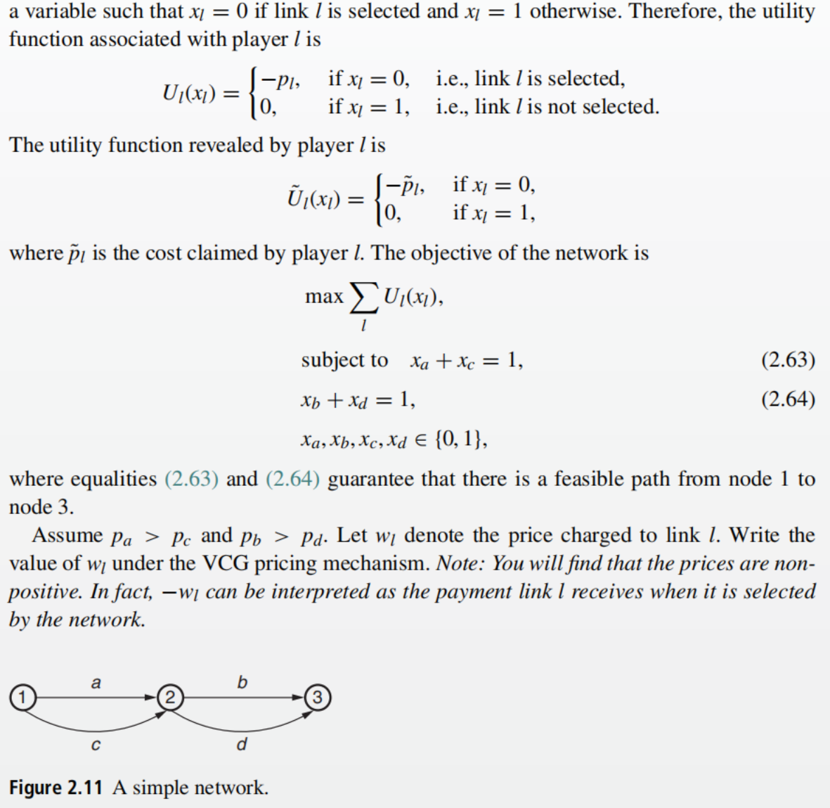 Solved Exercise 2.12 (An example illustrating the VCG | Chegg.com