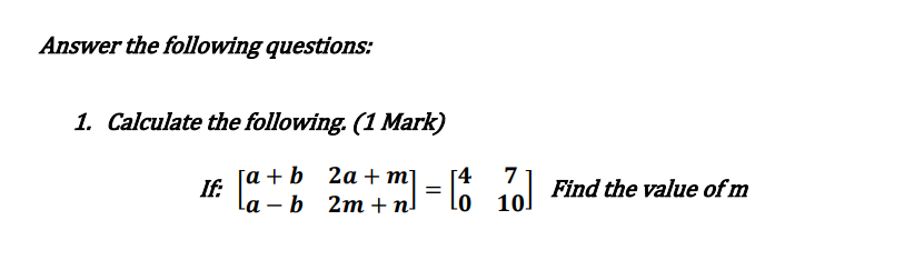 Solved Answer the following questions:Calculate the | Chegg.com